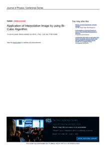 Application of Interpolation Image by using Bi-Cubic Algorithm - Digital Library Universitas ...